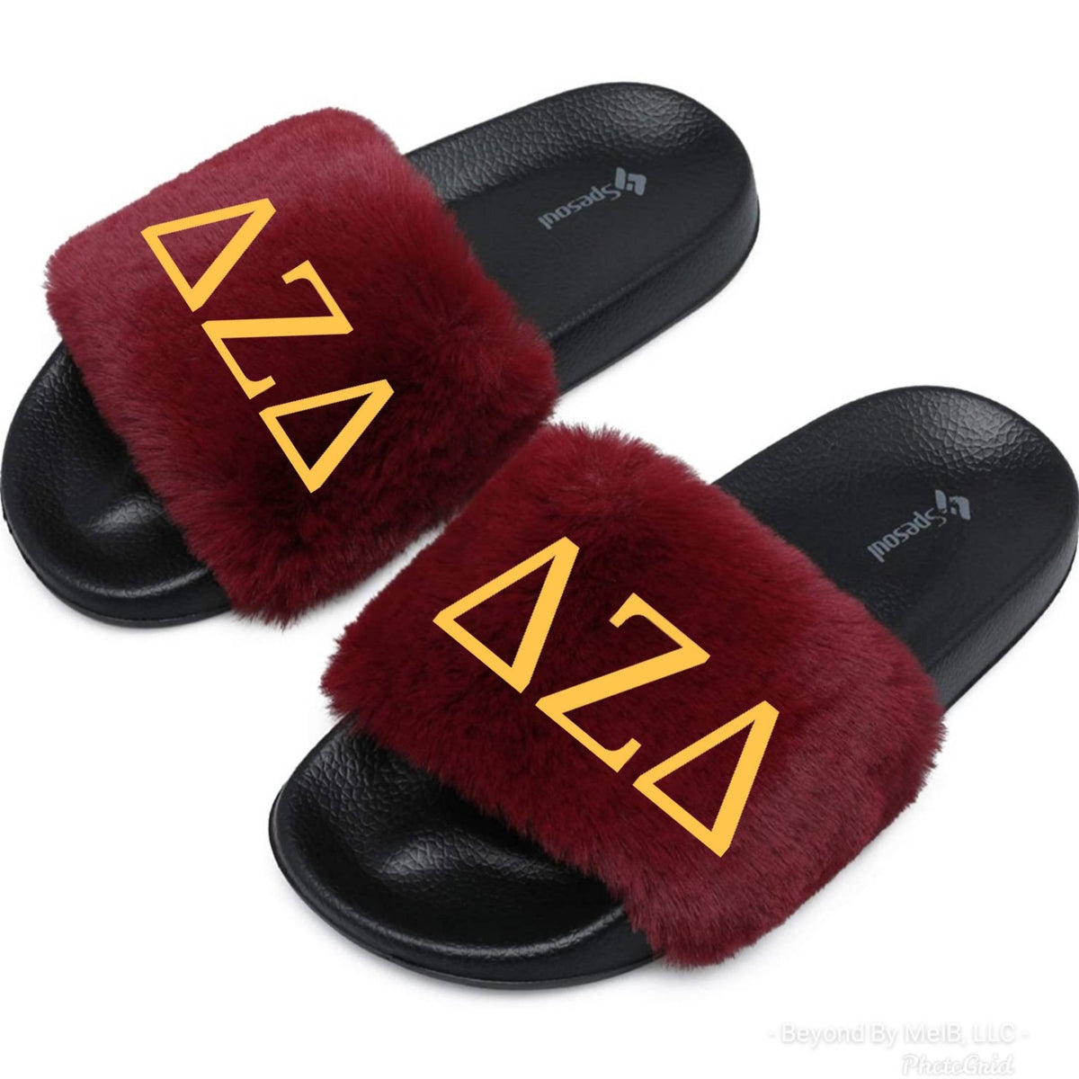 Delta Zeta Delta furry slippers – Beyond By MelB LLC